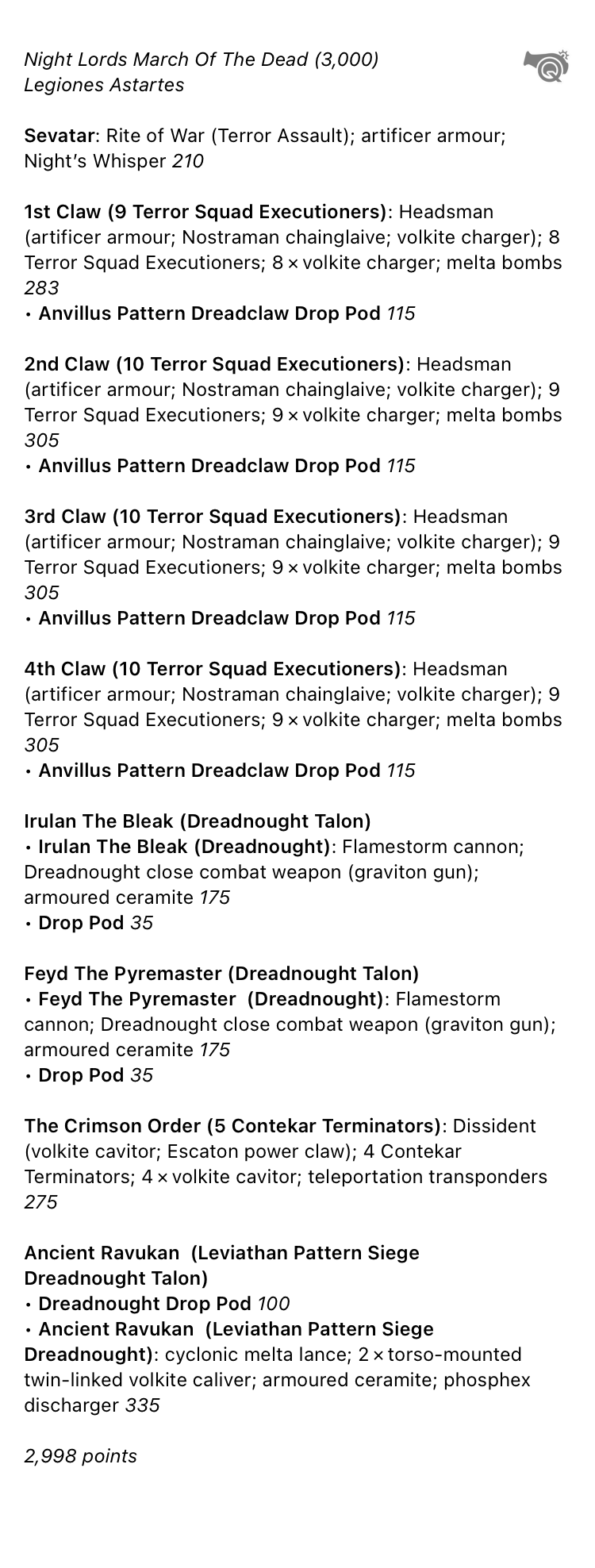 LEGIONES ASTARTES: CASTAFERRUM DREADNOUGHT TACTICA – Legio Traitoris